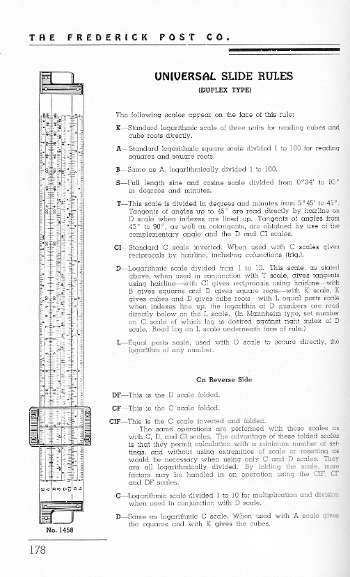 Frederick Post model 1458 [1936-40]
